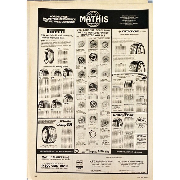 Mathis Marketing | Art | Mathis Marketing Worlds Largest Tire And Wheel Distributor Vtg Print Ad ...